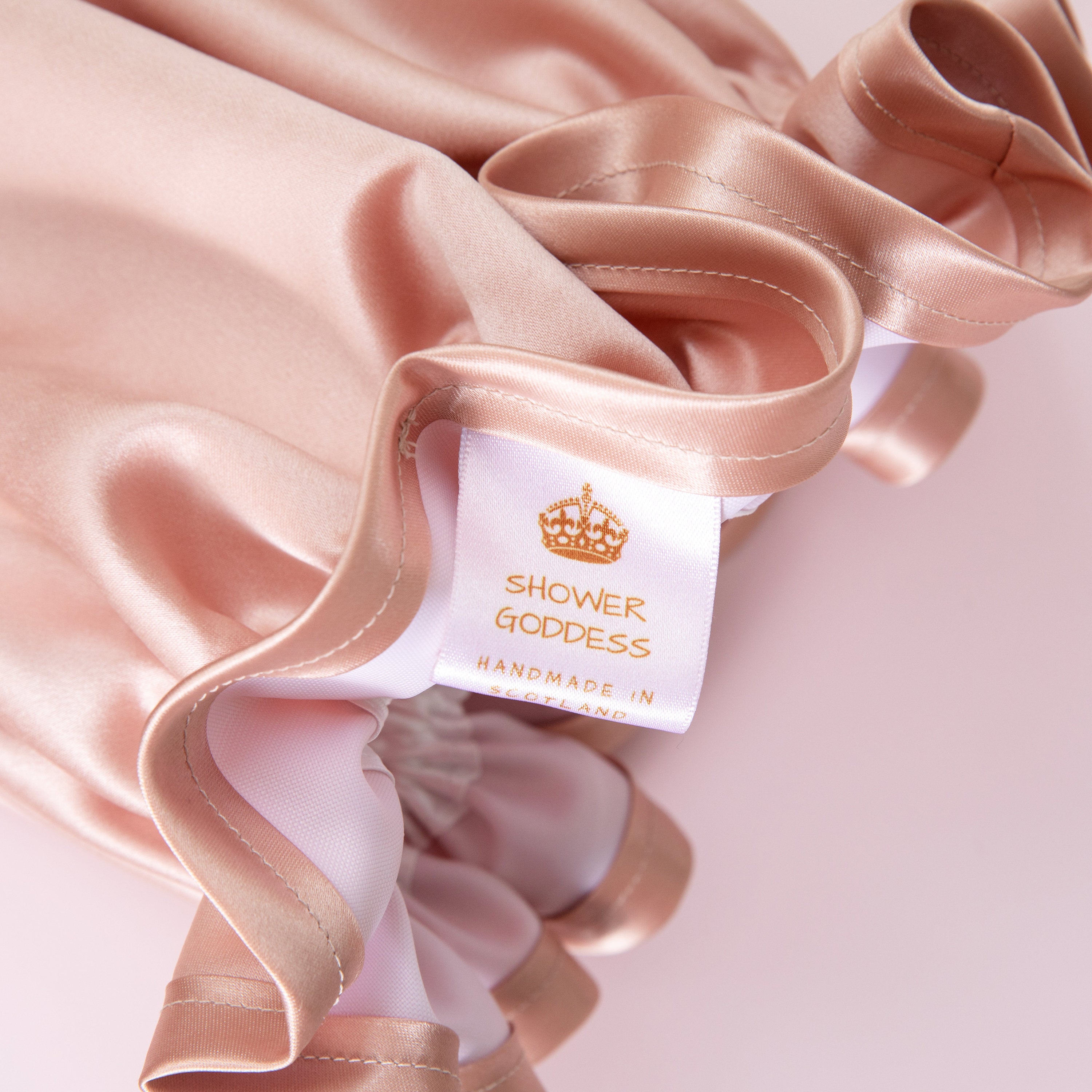 Shop Rose Gold Satin Luxury Shower Cap | Buy Rose Gold Shower Cap ...